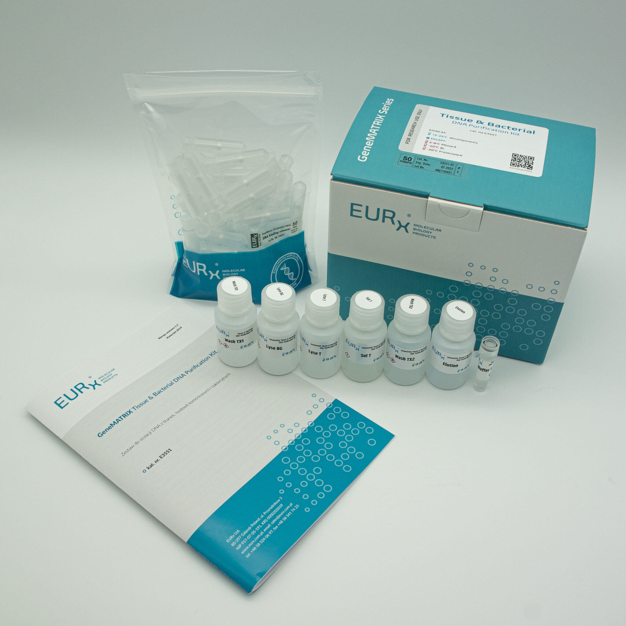 Tissue & Bacterial DNA Purification Kit - EURx